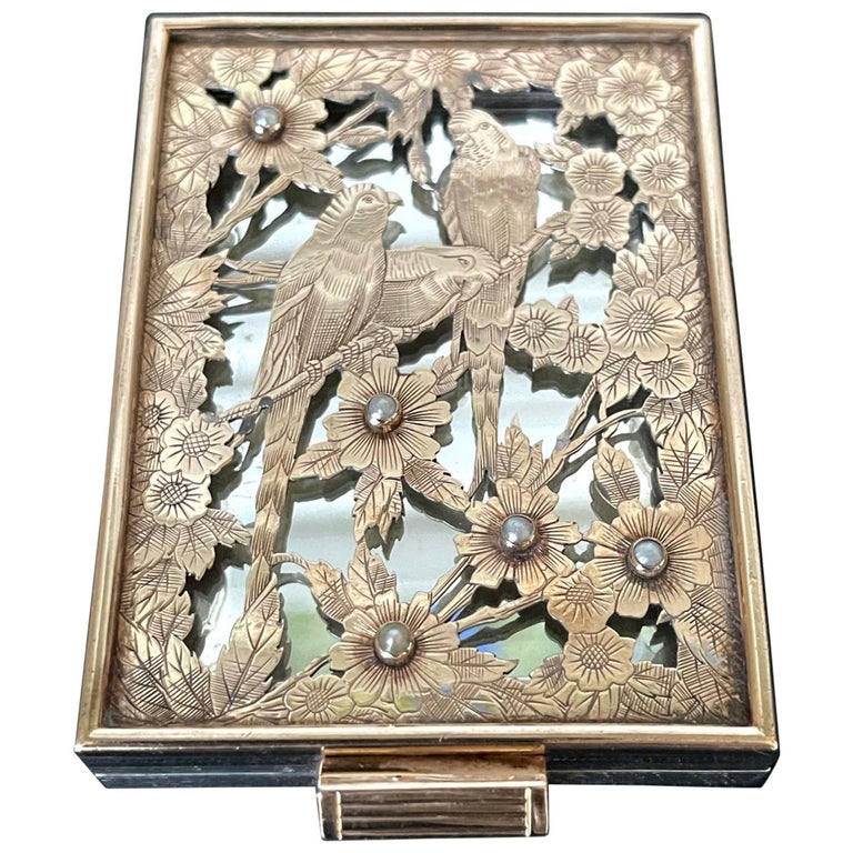 Vintage French Silver Compact Case by Boucheron, Paris For Sale at 1stDibs