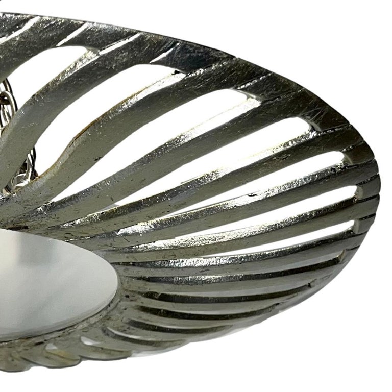 Vintage French Silver Light Fixture For Sale at 1stDibs
