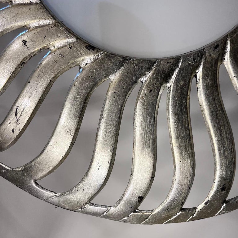 Vintage French Silver Light Fixture For Sale at 1stDibs