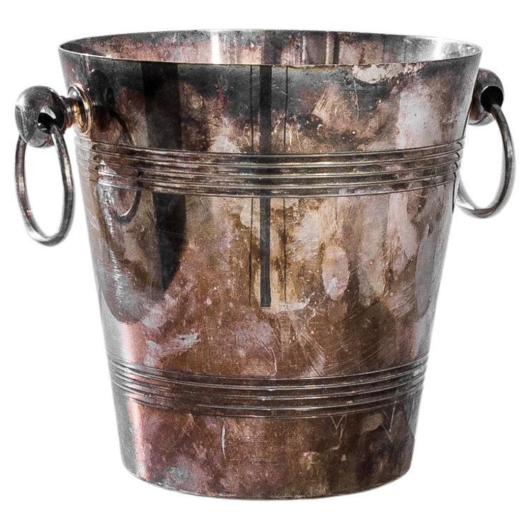 Vintage French Silver-Plated Champagne Bucket For Sale at 1stDibs