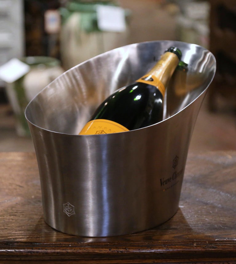 Vintage French Stainless Steel "Veuve Clicquot" Double Magnum Champagne ...