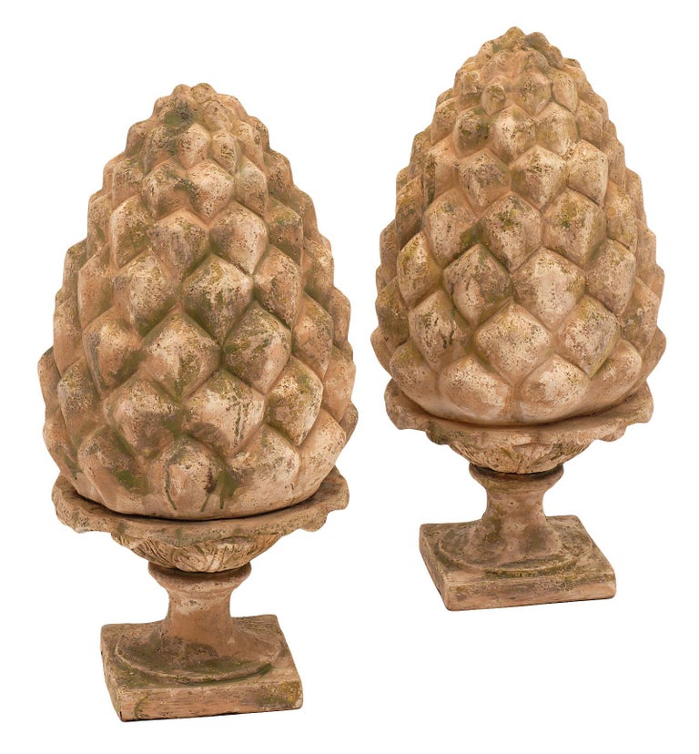 Vintage French Terracotta Pine Cones at 1stDibs
