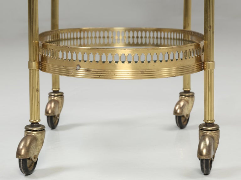 Vintage French Très Petite Tea Cart or Bar Cart at 1stDibs