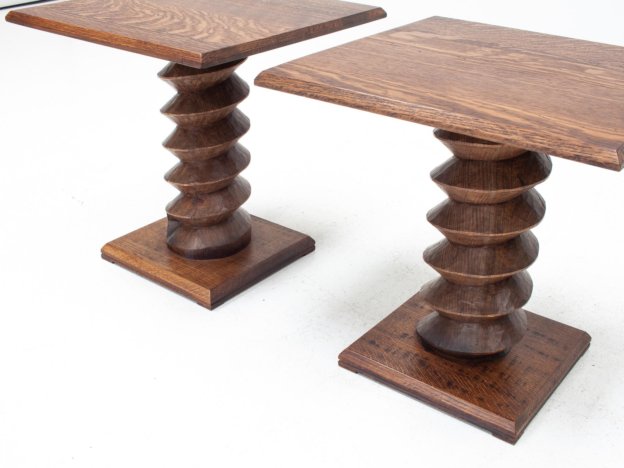 Vintage French Turned Column Pedestal Tables, Reminiscent of Charles ...