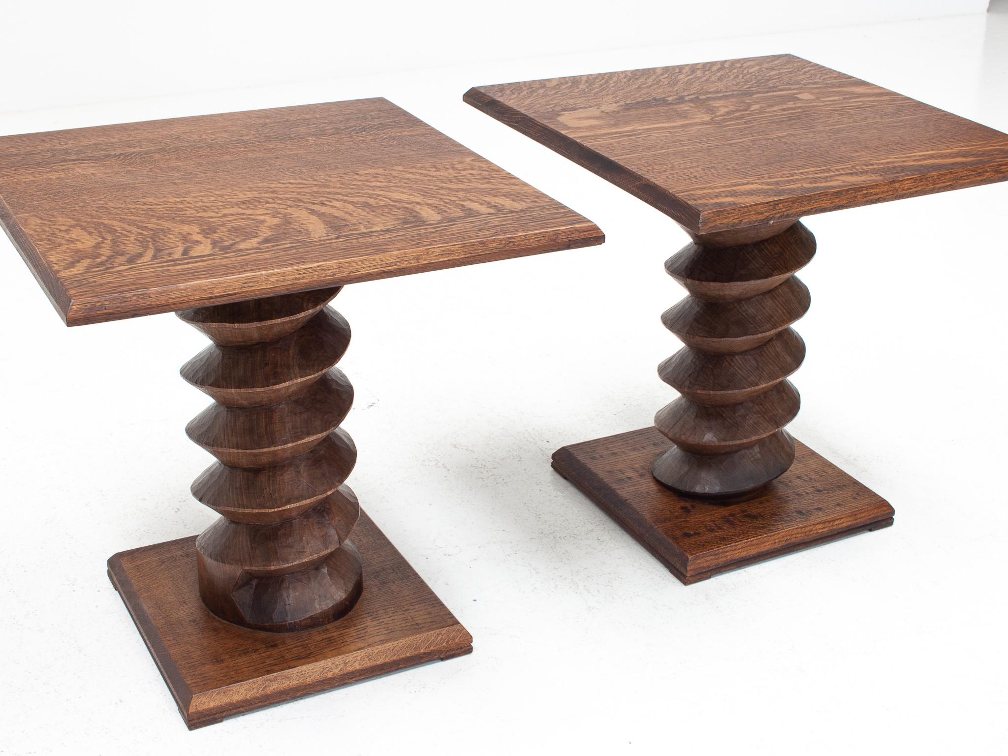 Vintage French Turned Column Pedestal Tables, Reminiscent of Charles ...