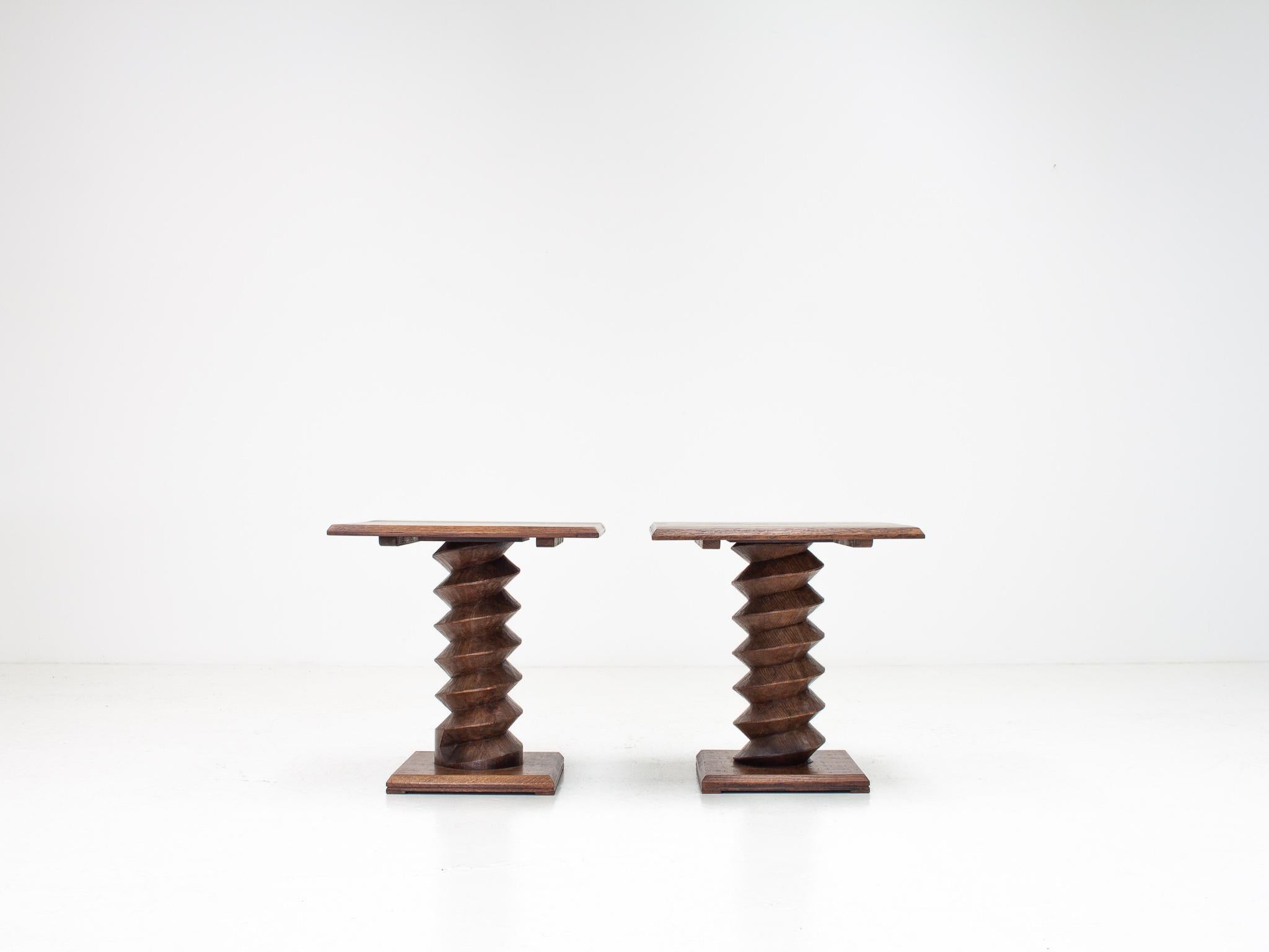 Vintage French Turned Column Pedestal Tables, Reminiscent of Charles ...