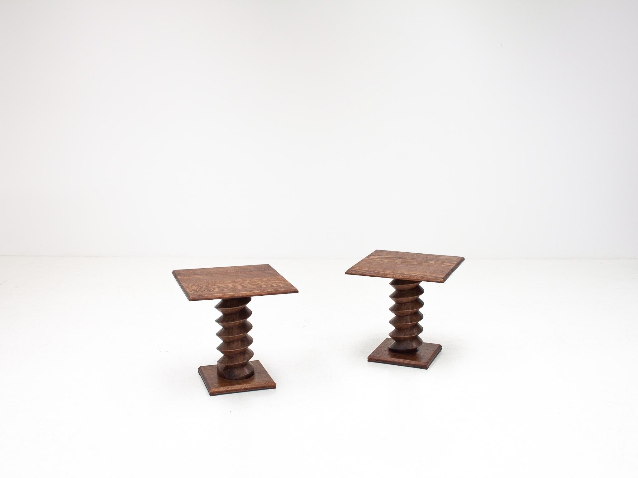 Vintage French Turned Column Pedestal Tables, Reminiscent of Charles ...