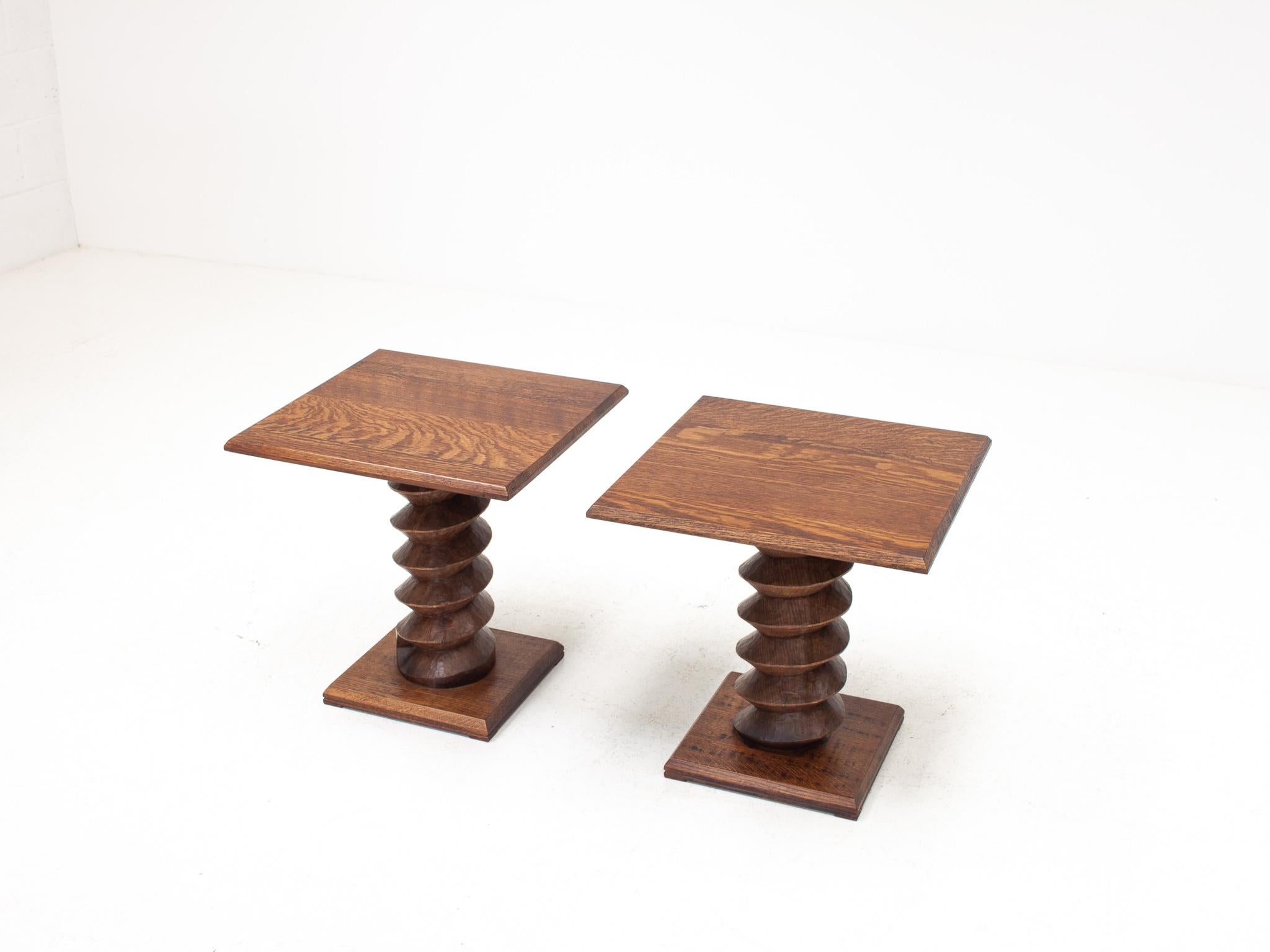 Vintage French Turned Column Pedestal Tables, Reminiscent of Charles ...