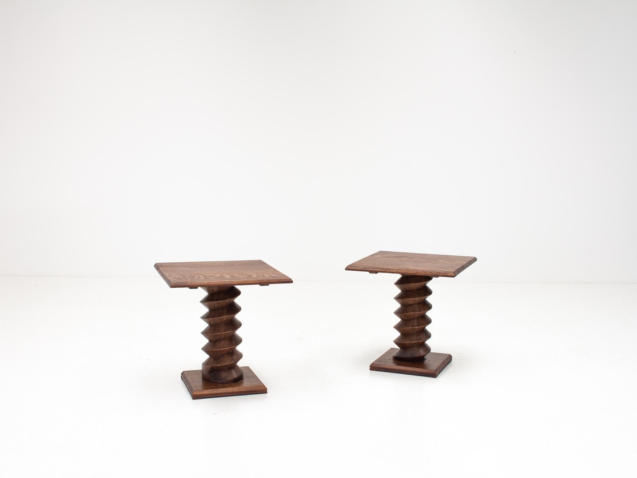 Vintage French Turned Column Pedestal Tables, Reminiscent of Charles ...