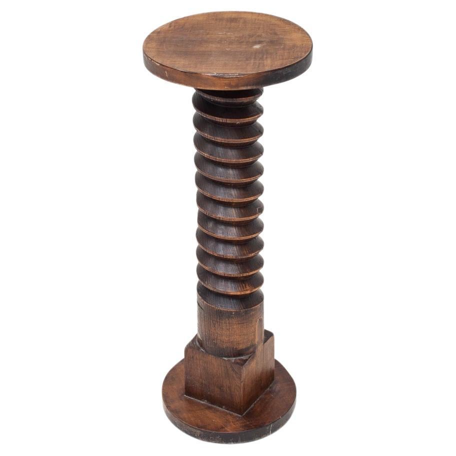Vintage French Turned Column Screw Plinth, Reminiscent of Charles ...