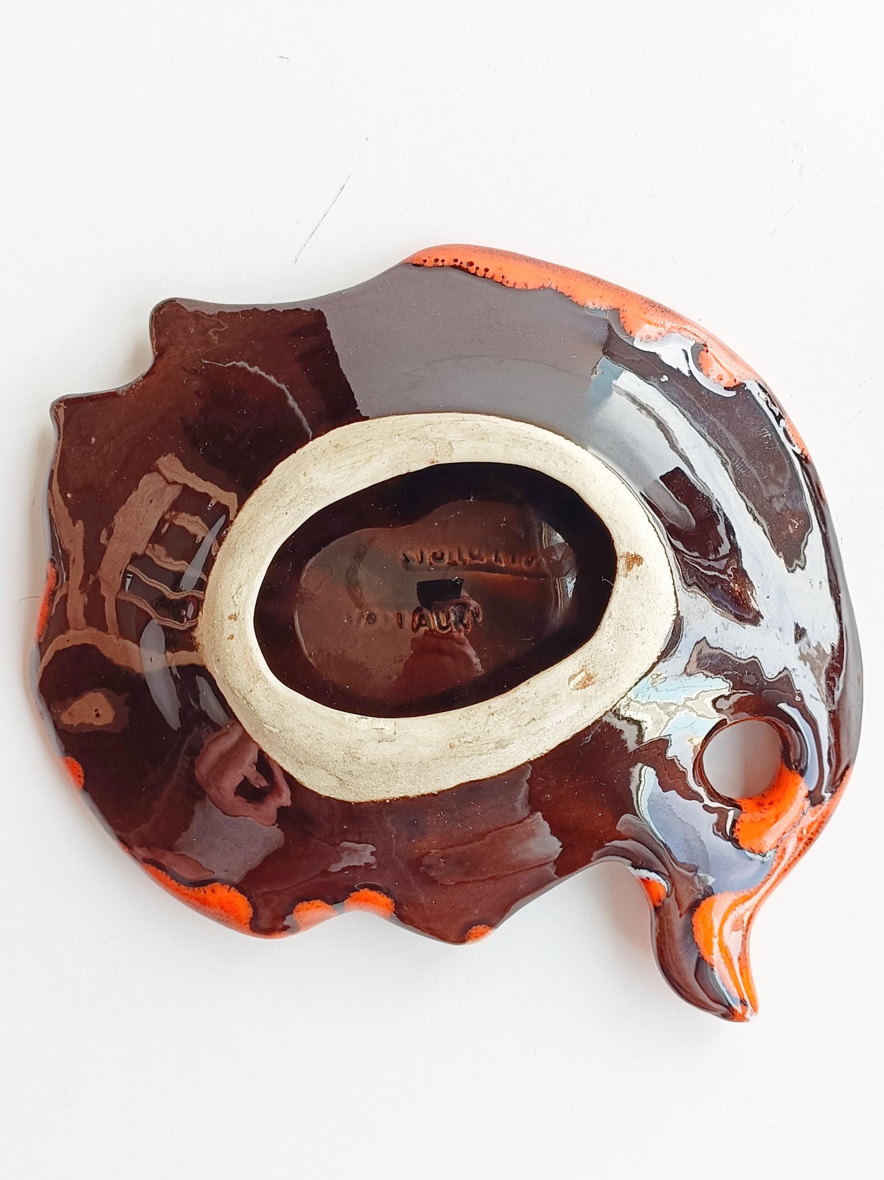 Vintage French Vallauris Signed Fat Lava Ceramic Fish Sculpture-Trays ...