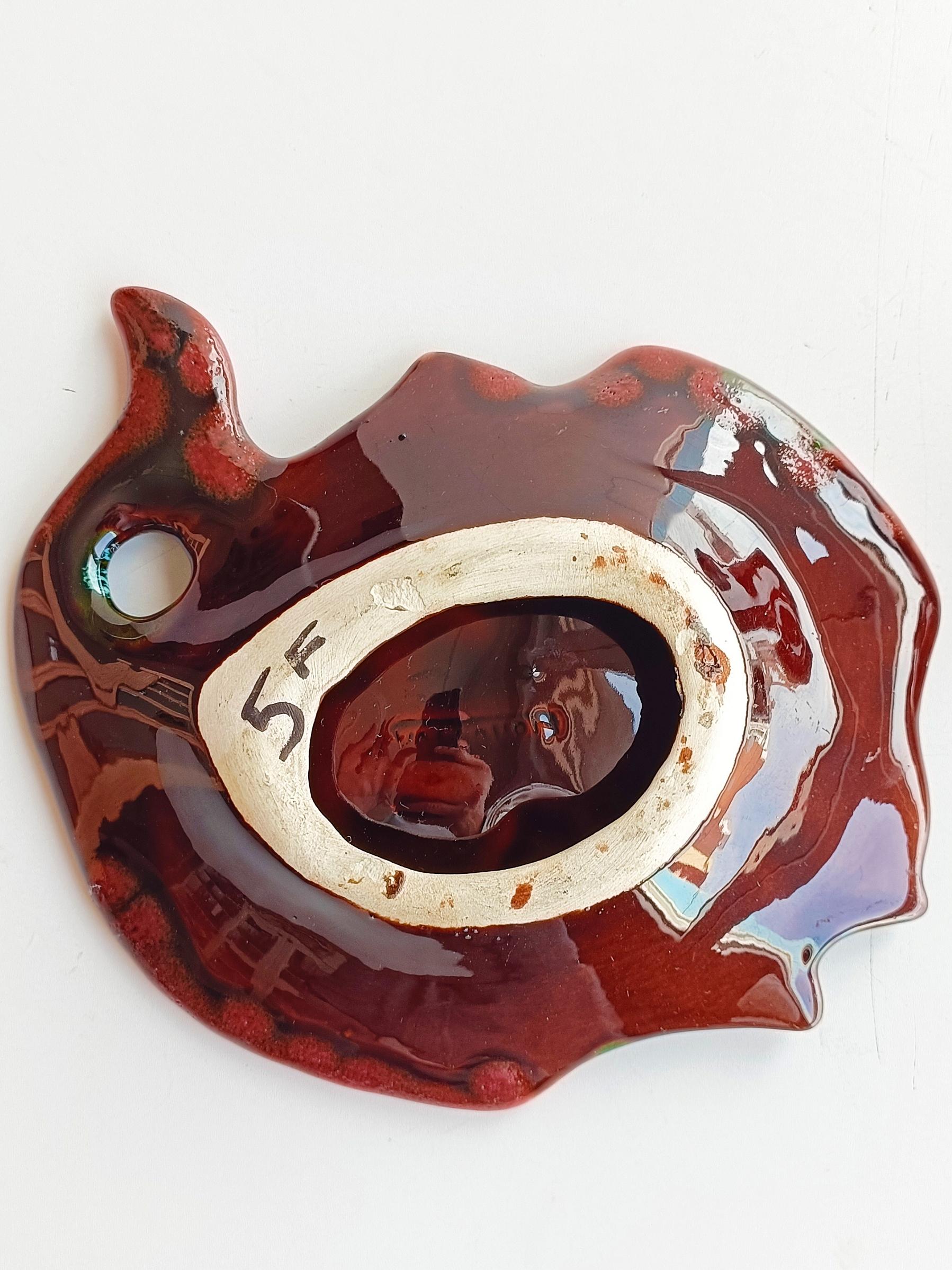 Vintage French Vallauris Signed Fat Lava Ceramic Fish Sculpture-Trays ...