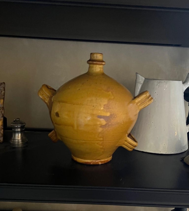 Vintage French Water / Wine Jug with Four Handles For Sale at 1stDibs