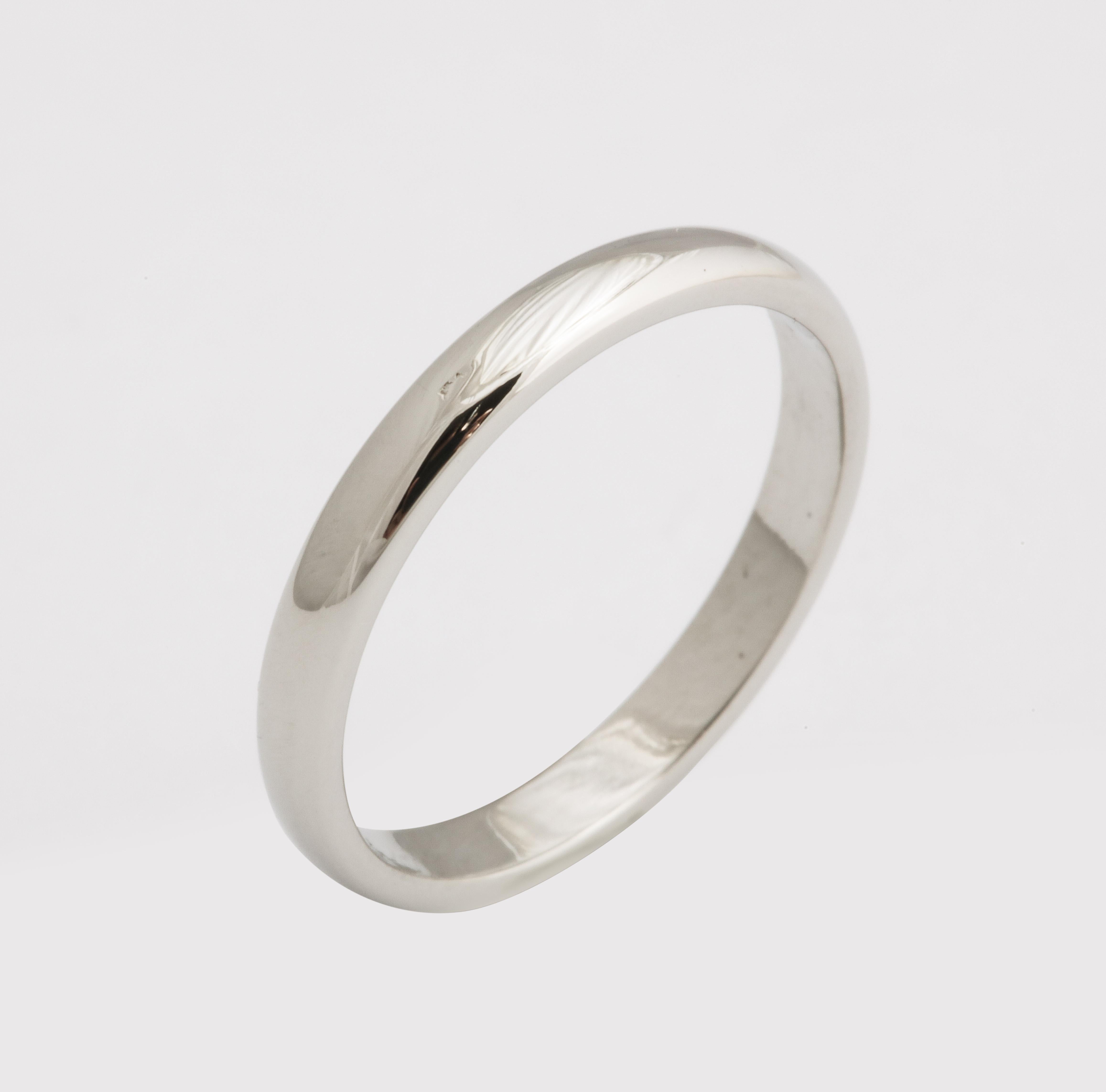 Vintage French White Gold Wedding Band, 1950s, Paris at 1stDibs ...