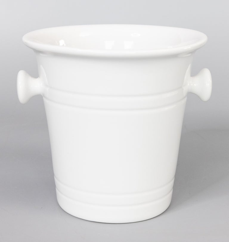 Vintage French White Ironstone Porcelain Champagne Bucket Wine Cooler ...