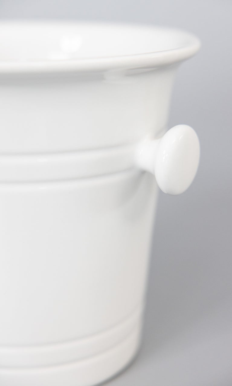 Vintage French White Ironstone Porcelain Champagne Bucket Wine Cooler ...