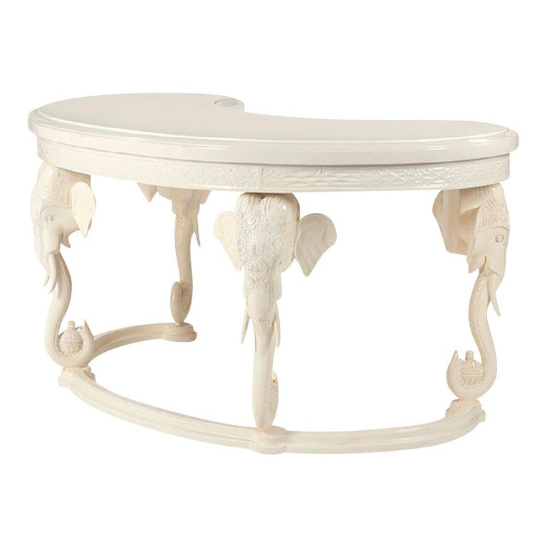 Vintage Fretwork Elephant Desk For Sale at 1stDibs