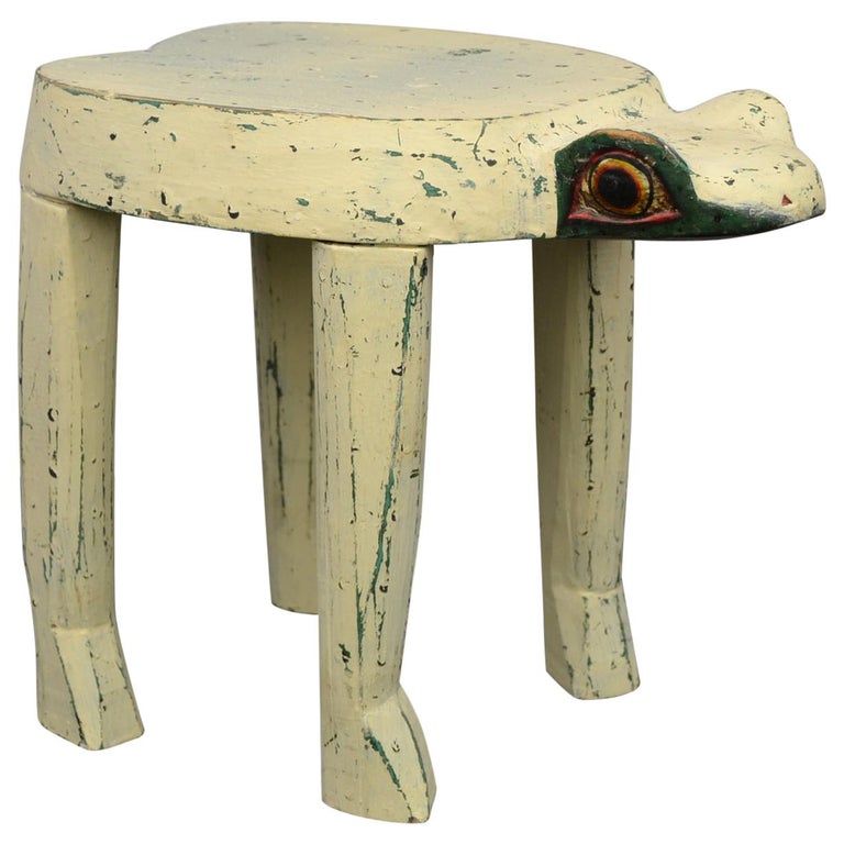 Vintage Frog Side Table or Child's Stool at 1stDibs