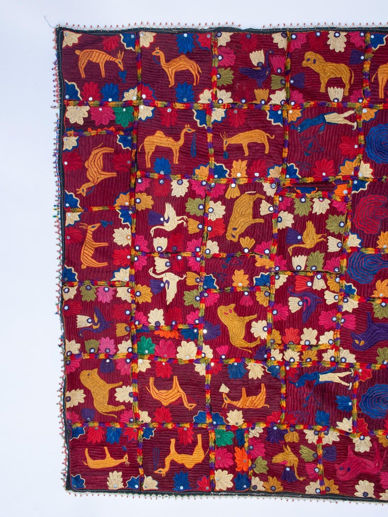 Vintage Fully Embroidered Textile, Rabari of Western India, Mid-20th ...