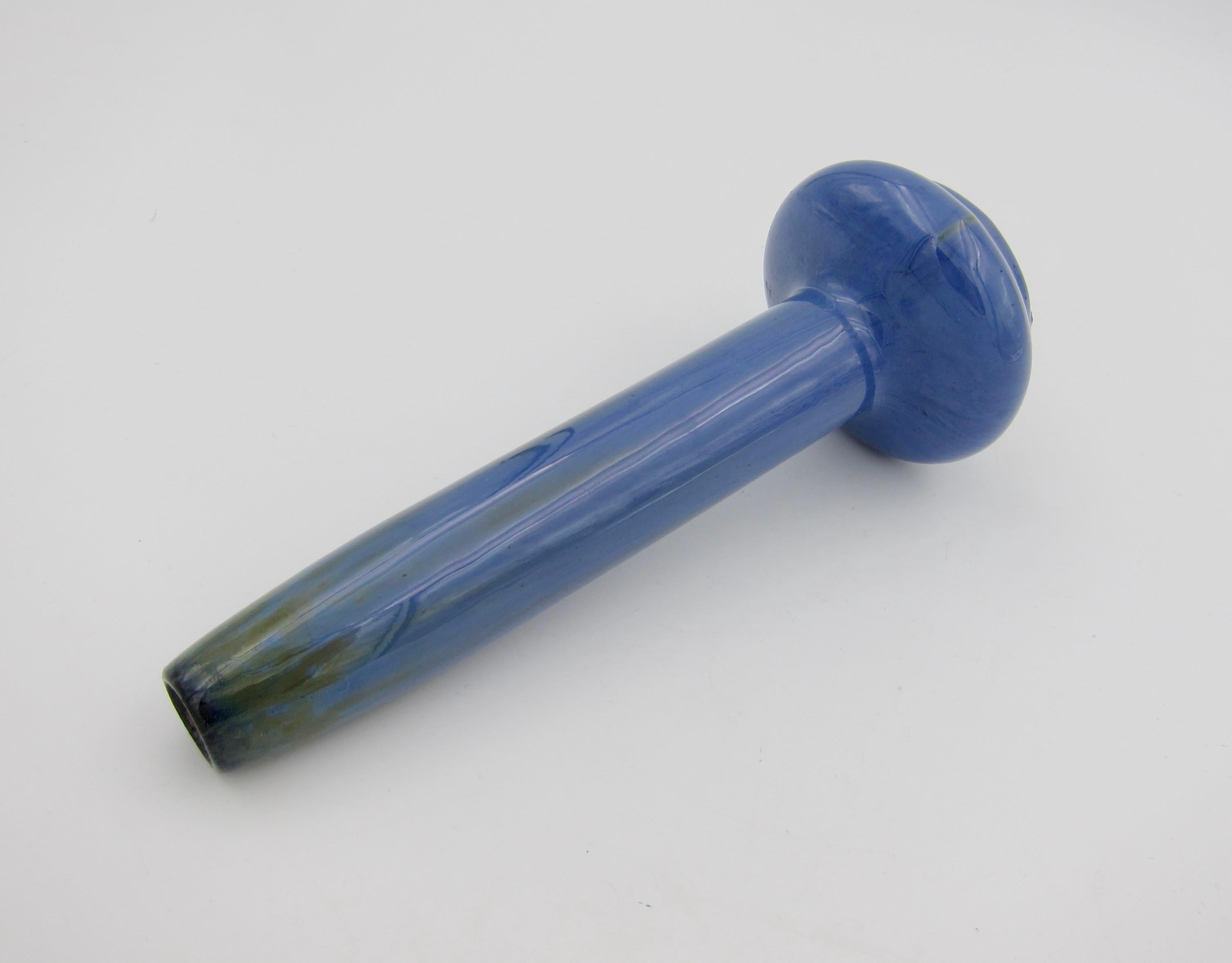 Vintage Fulper Pottery Bud Vase with a Blue Flambé Glaze at 1stDibs