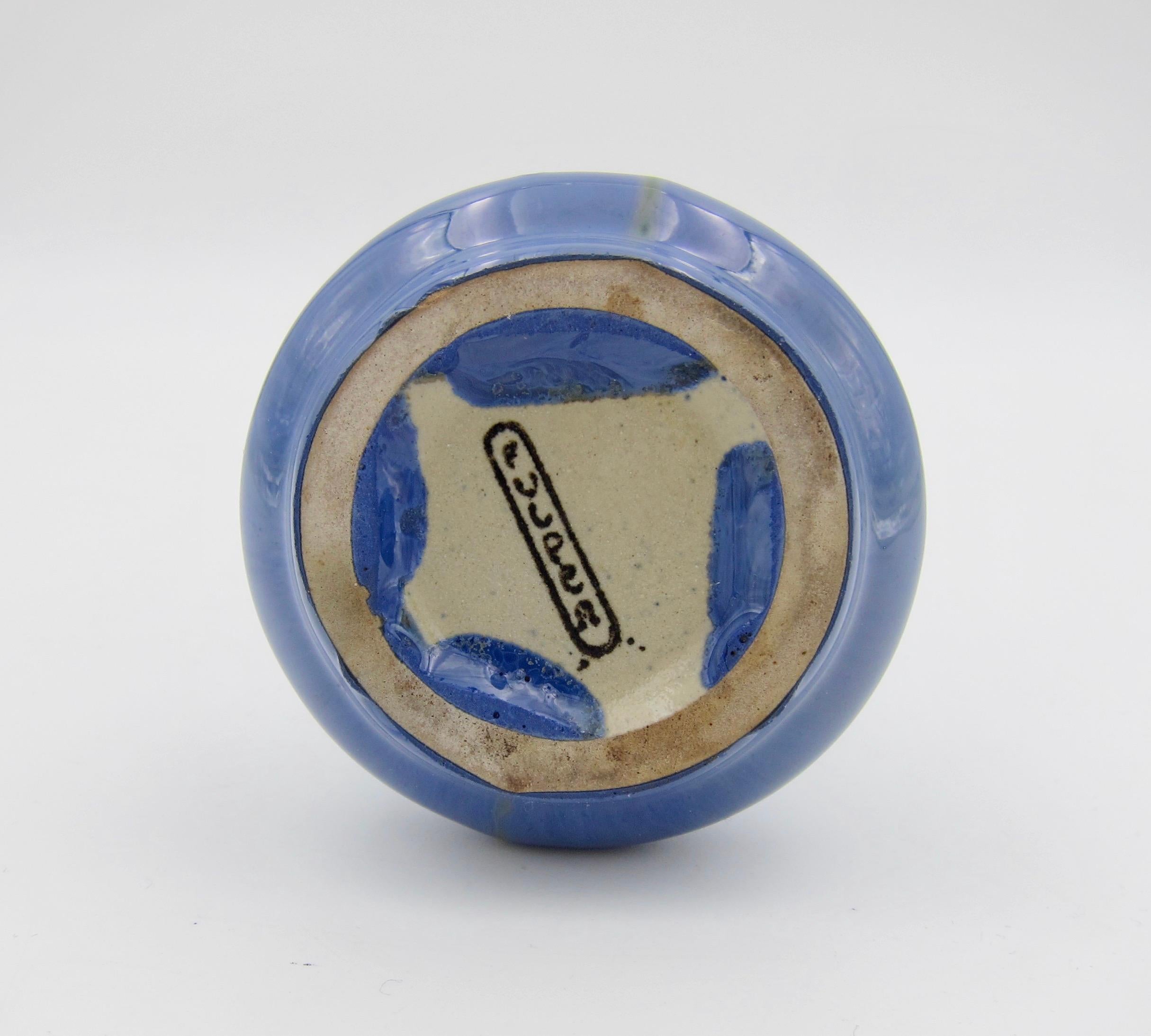 Vintage Fulper Pottery Bud Vase with a Blue Flambé Glaze at 1stDibs