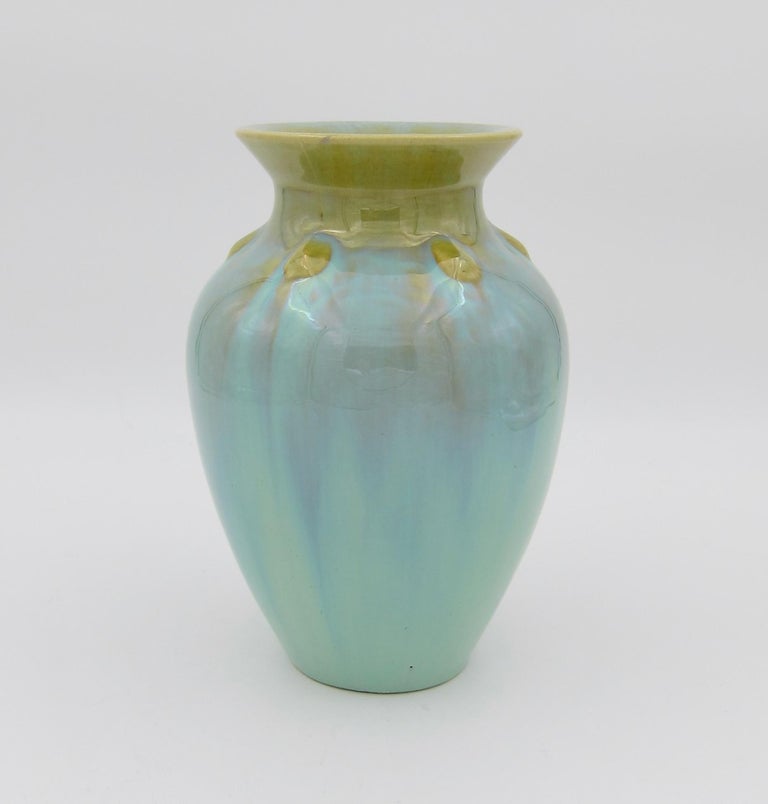 Vintage Fulper Pottery Vase with a Flambé Glaze at 1stDibs