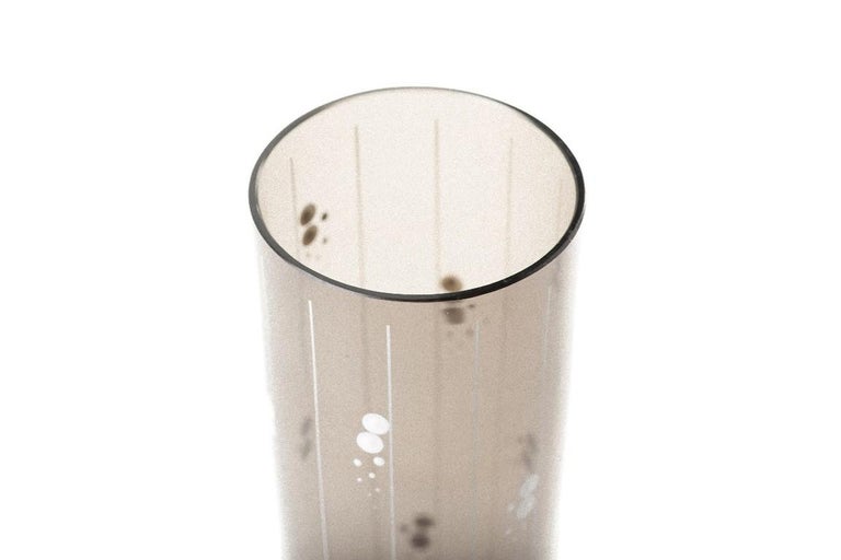 Vintage Fumé Glass Vase, Germany, Mid-20th Century For Sale at 1stDibs