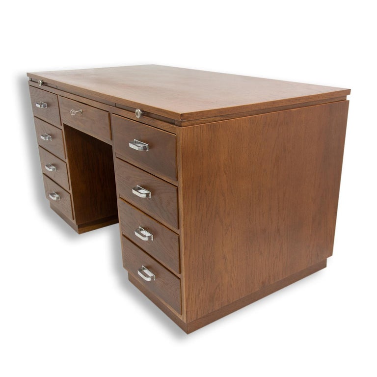 Vintage Functionalist Oak Writing Desk, 1930s at 1stDibs