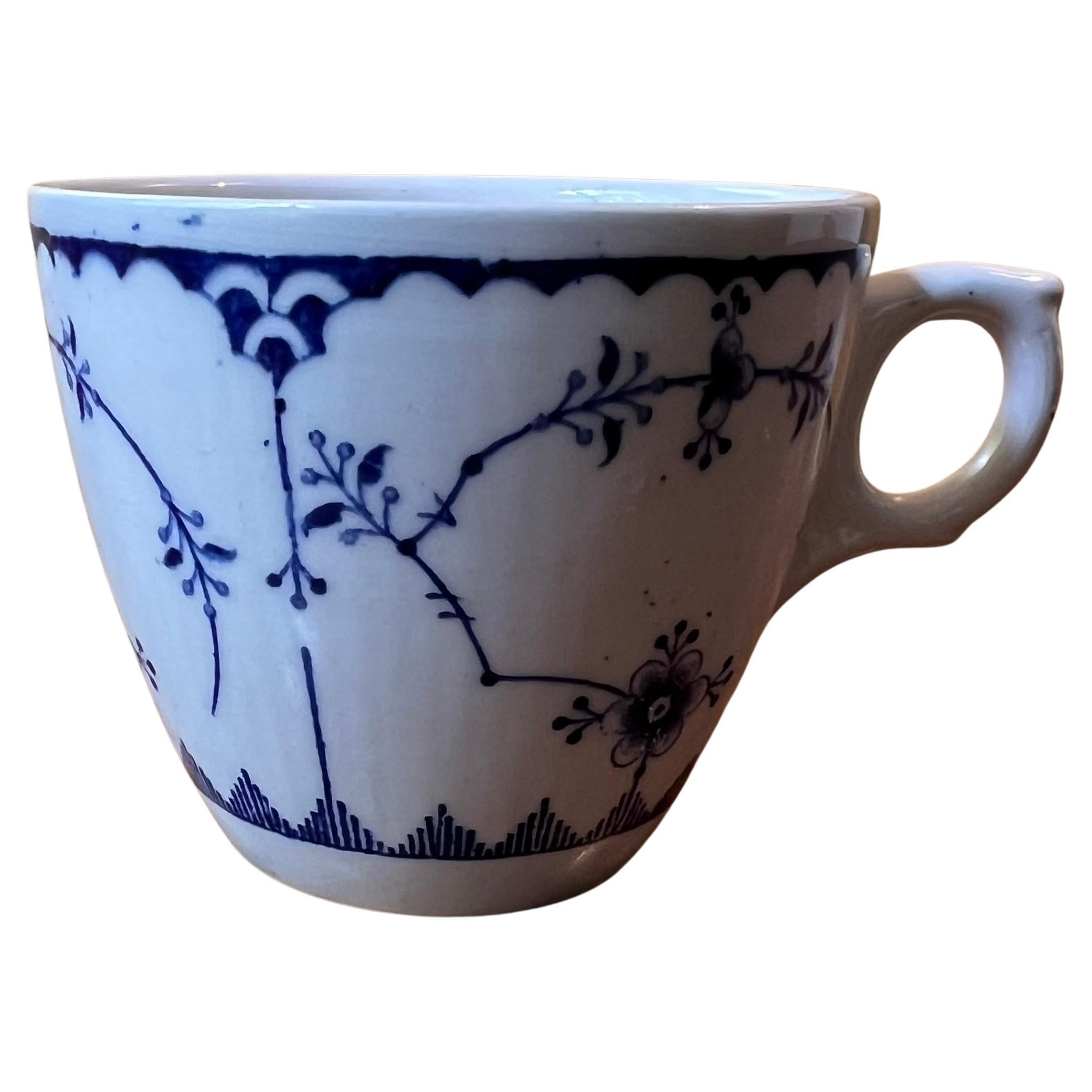 Vintage Furnivals Blue and White Tea Cup For Sale at 1stDibs