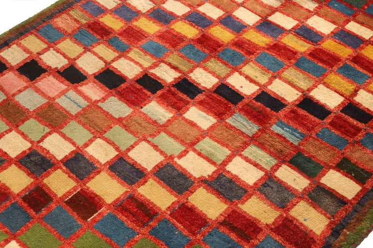 Vintage Gabbeh Tribal Rug in Polychromatic Geometric Pattern by Rug and ...