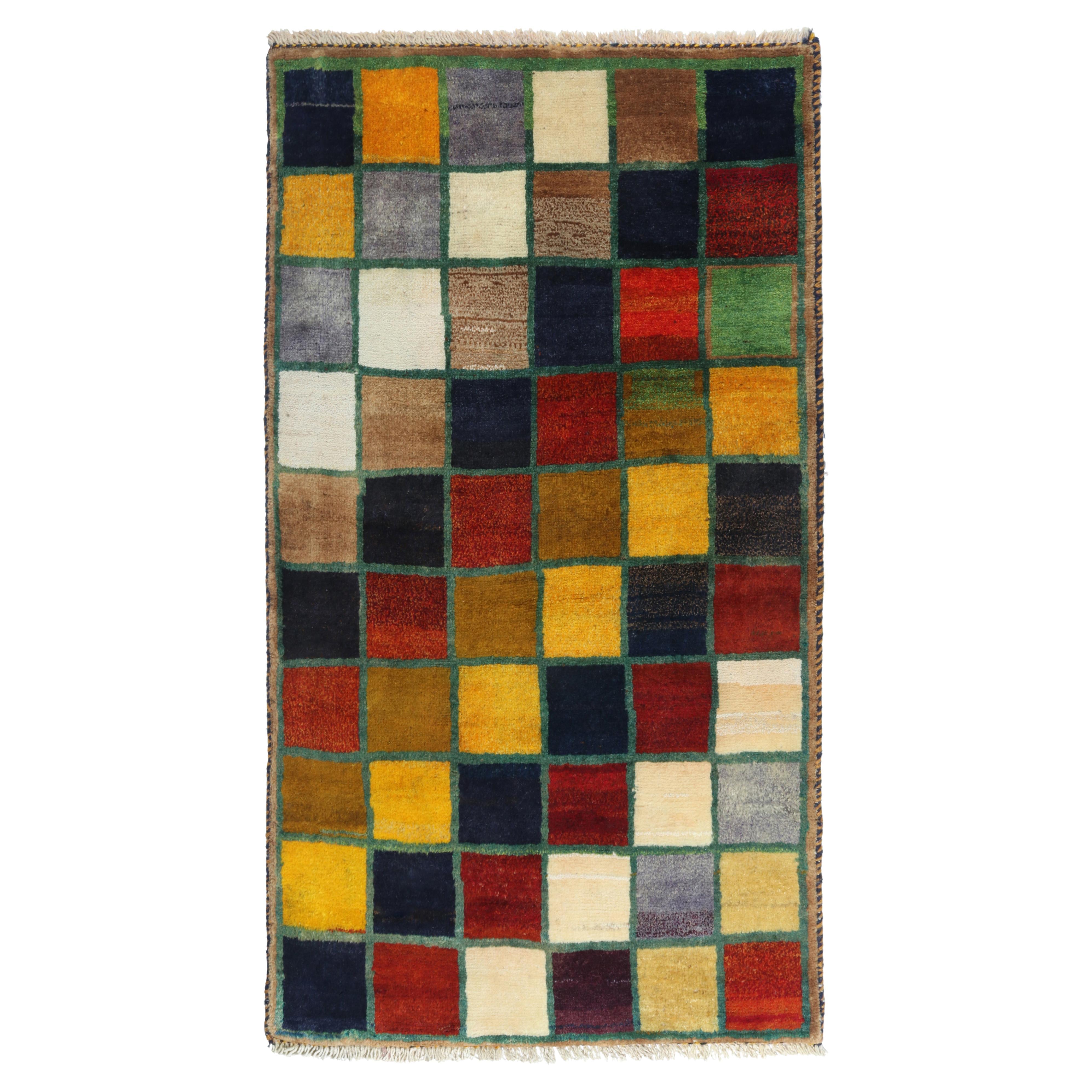 Vintage Gabbeh Tribal Rug in Polychromatic Geometric Pattern by Rug and ...