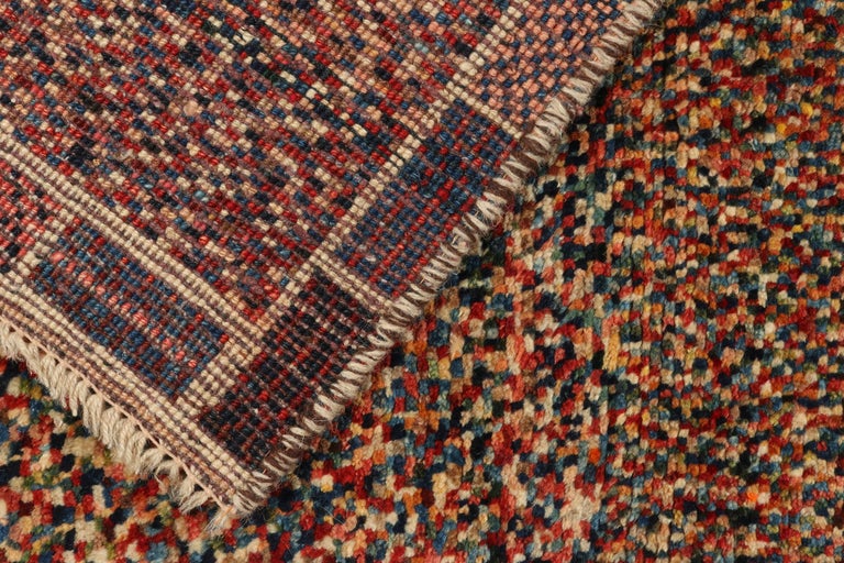 Vintage Gabbeh Tribal Rug in Polychromatic Striae and Dots Pattern by ...