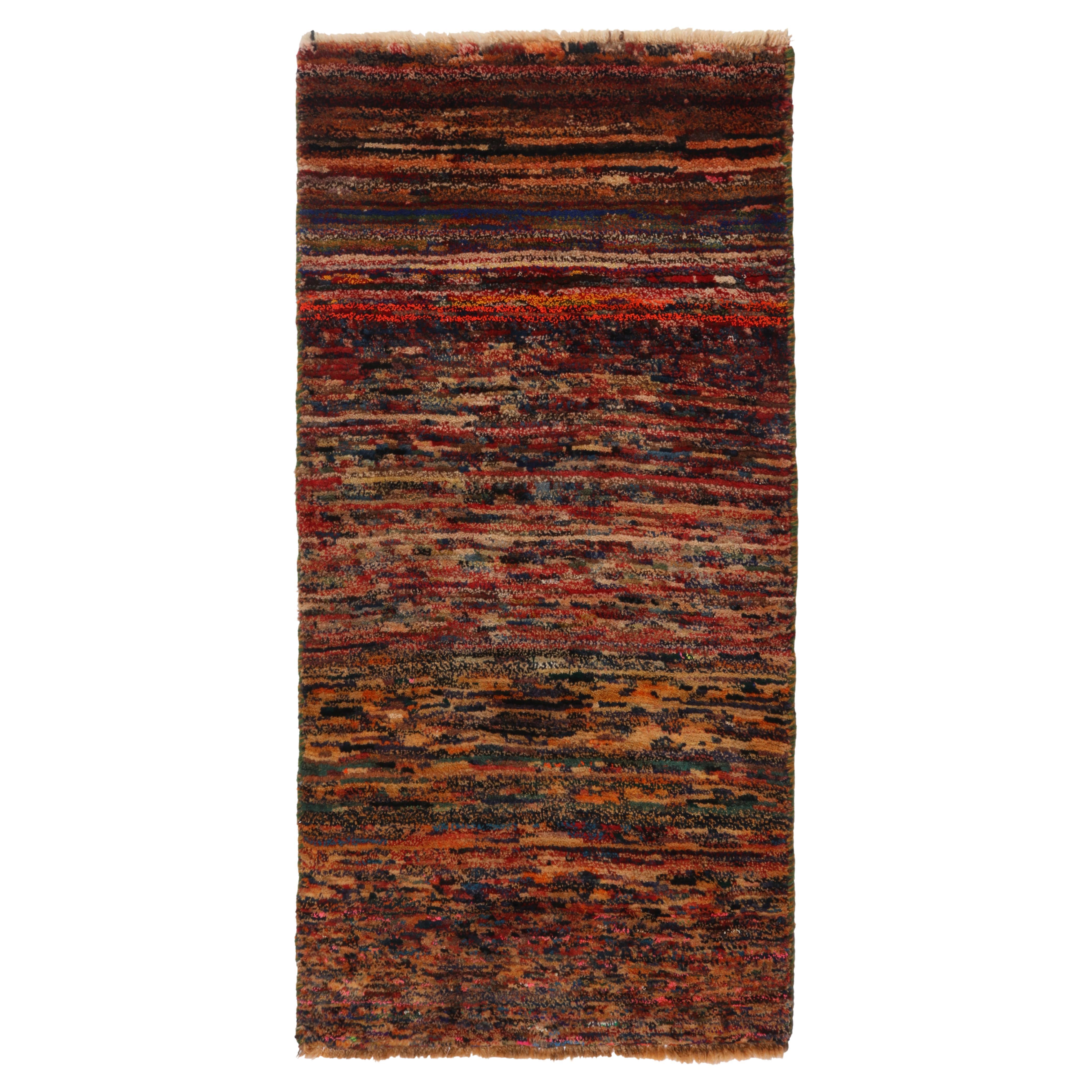 Vintage Gabbeh Tribal Rug in Polychromatic Striae Pattern by Rug and ...