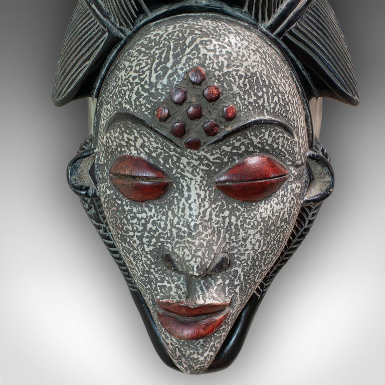Vintage Gabonese Punu Mask, African, Tropical Hardwood, Decorative ...