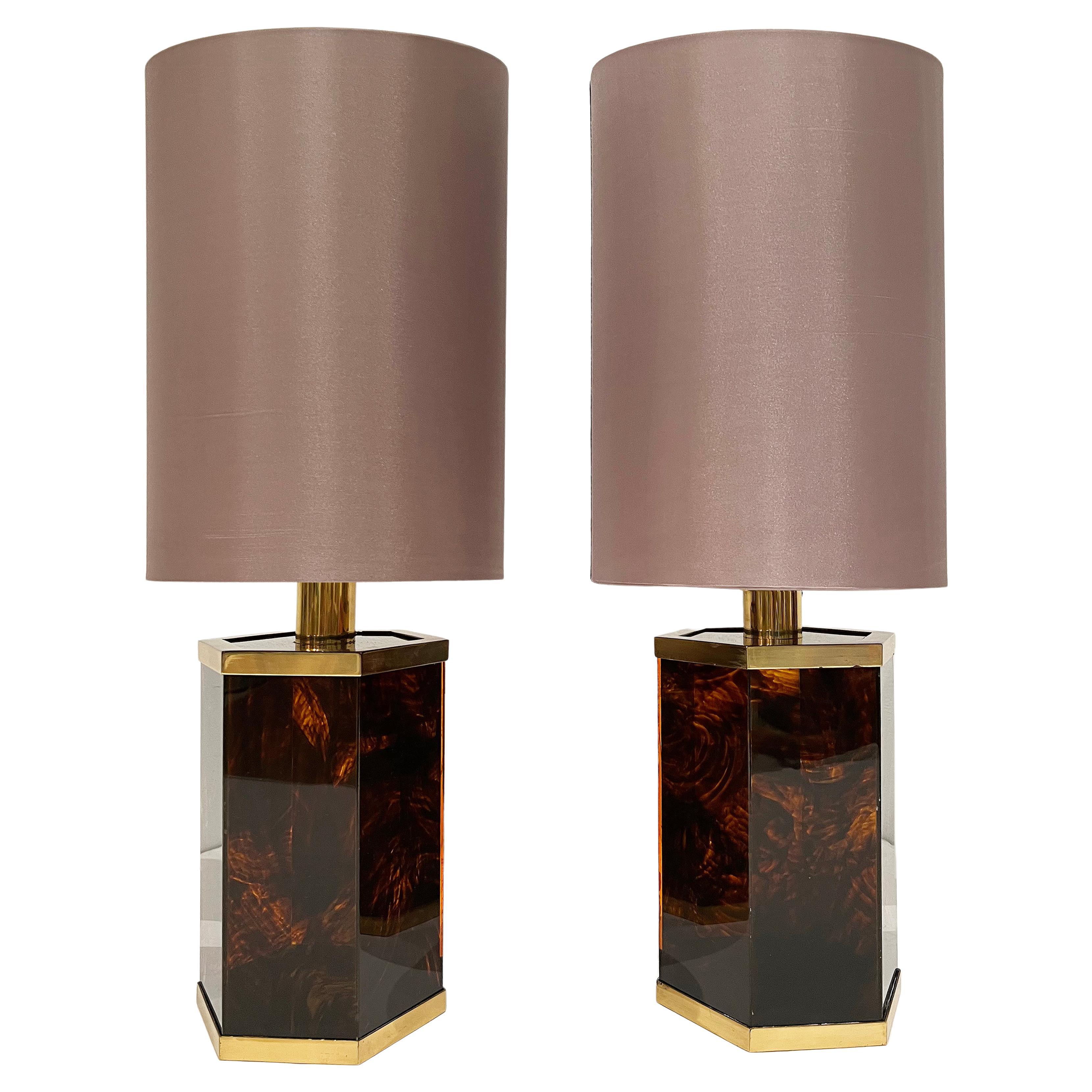 Hand Blown Vintage Murano Faux Tortoise Lamp at 1stDibs