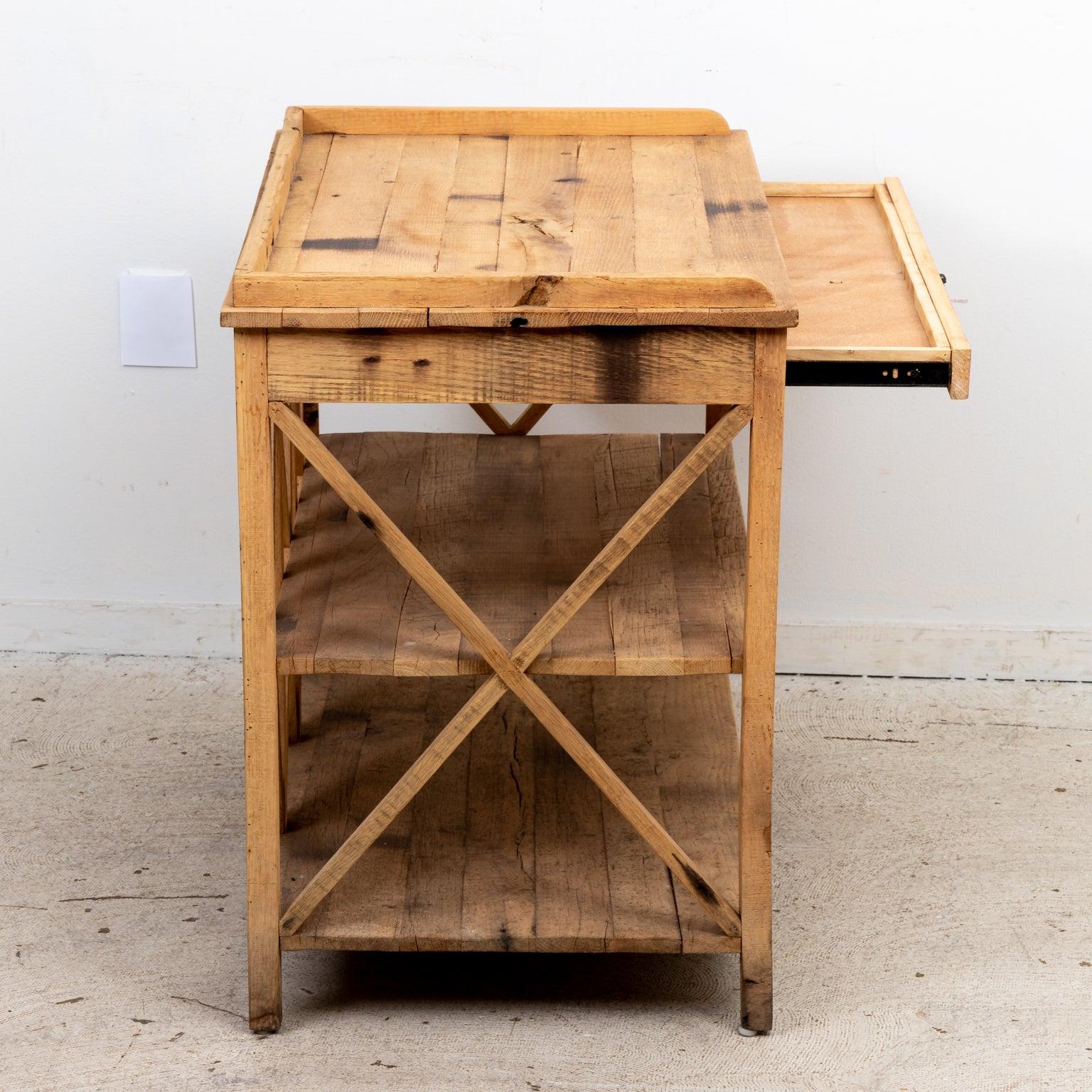 Vintage Garden Pine Potting Table/Serving Table For Sale at 1stDibs