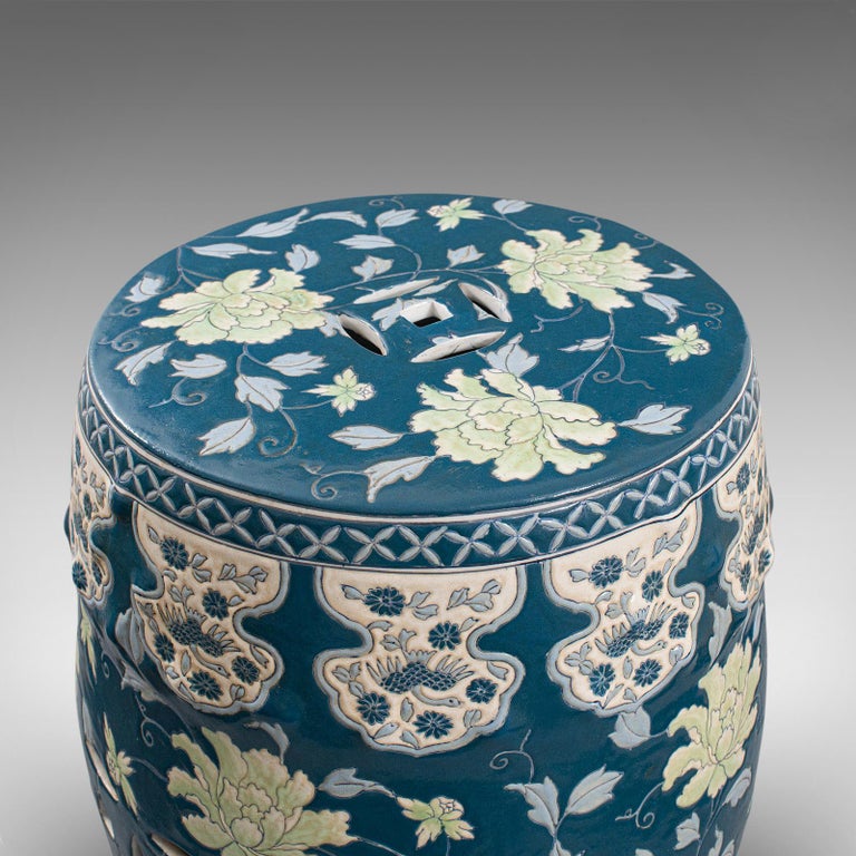 Vintage Garden Seat, Japanese, Ceramic, Plant Stand, Jardinière, Art ...