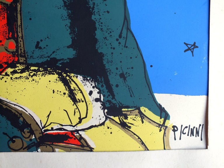 Vintage Gennaro Picinni Bari Italy Screenprint Napoleone For Sale at ...