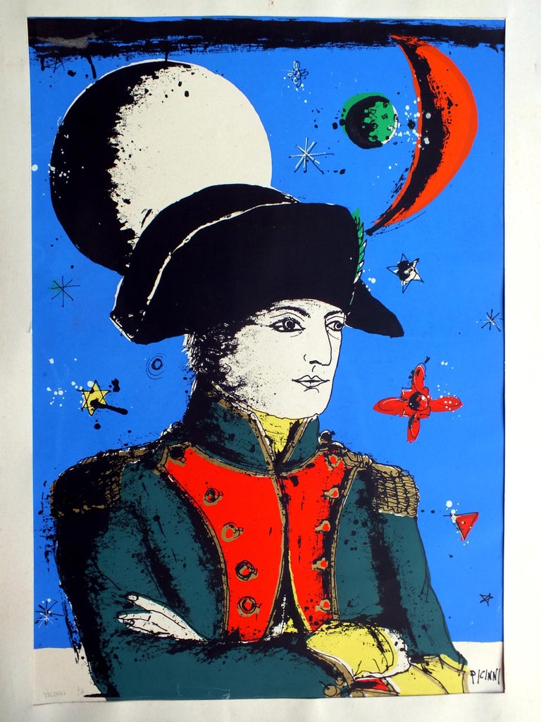 Vintage Gennaro Picinni Bari Italy Screenprint Napoleone For Sale at ...