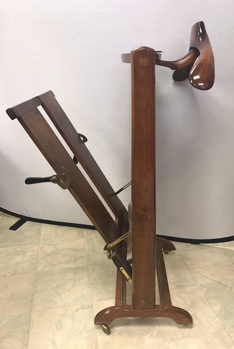 Vintage Gentleman's Mahogany Valet and Trouser Pant Stand Press Men’s ...