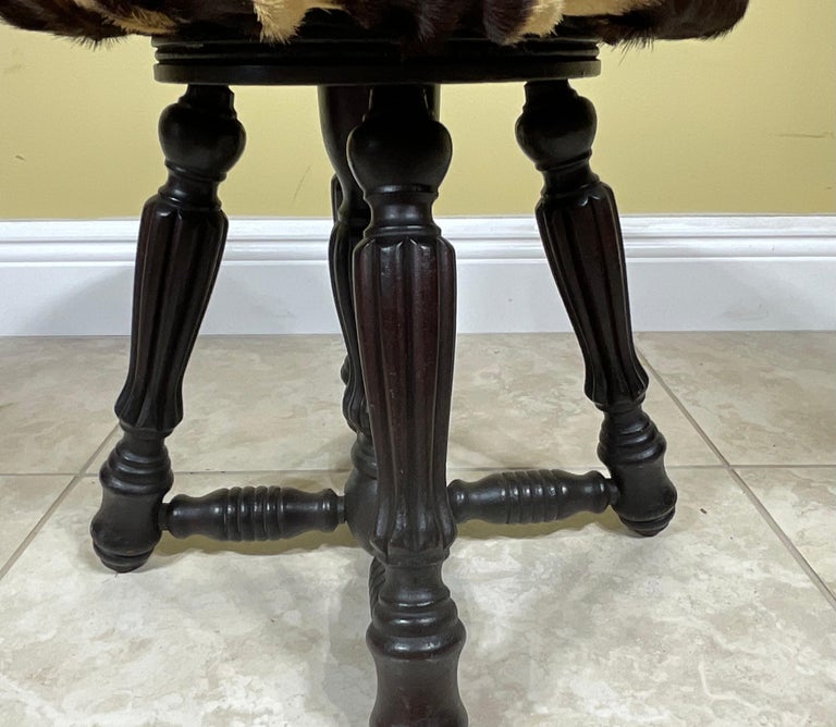 Vintage Genuine Zebra Hide Upholstered Foot Stool For Sale at 1stDibs ...