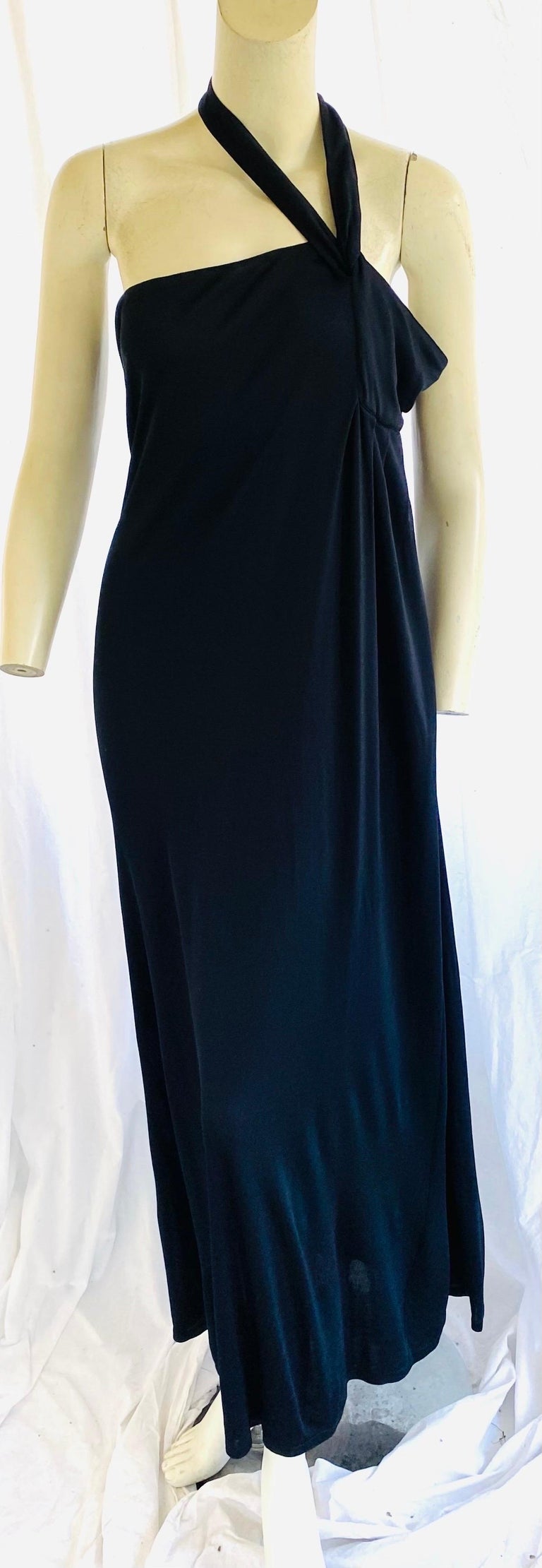 Vintage Geoffrey Beene 1990s Draped Jersey Column Dress For Sale at 1stDibs