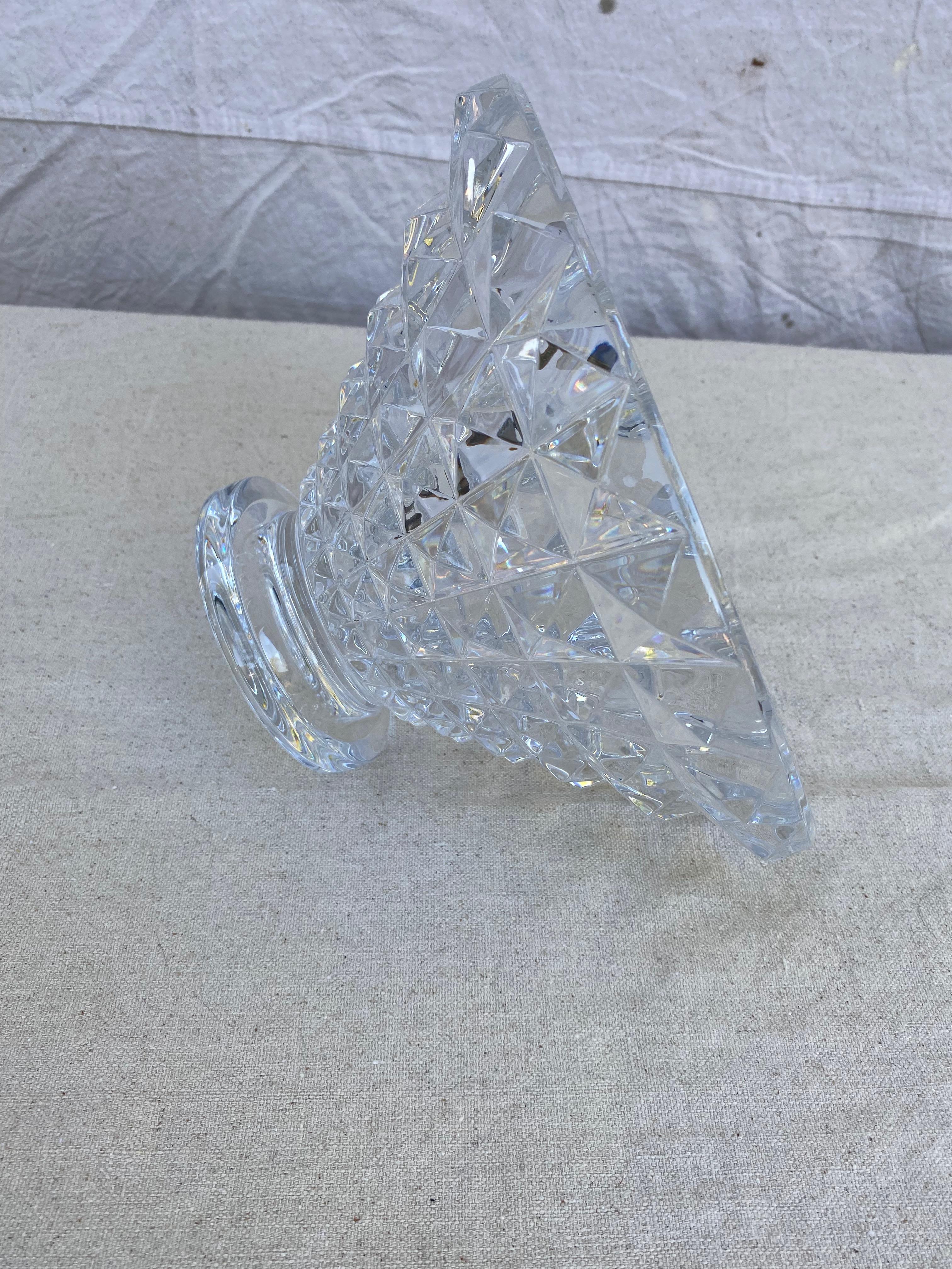 Vintage Geometric Cut Patterns Crystal Bowl For Sale at 1stDibs ...