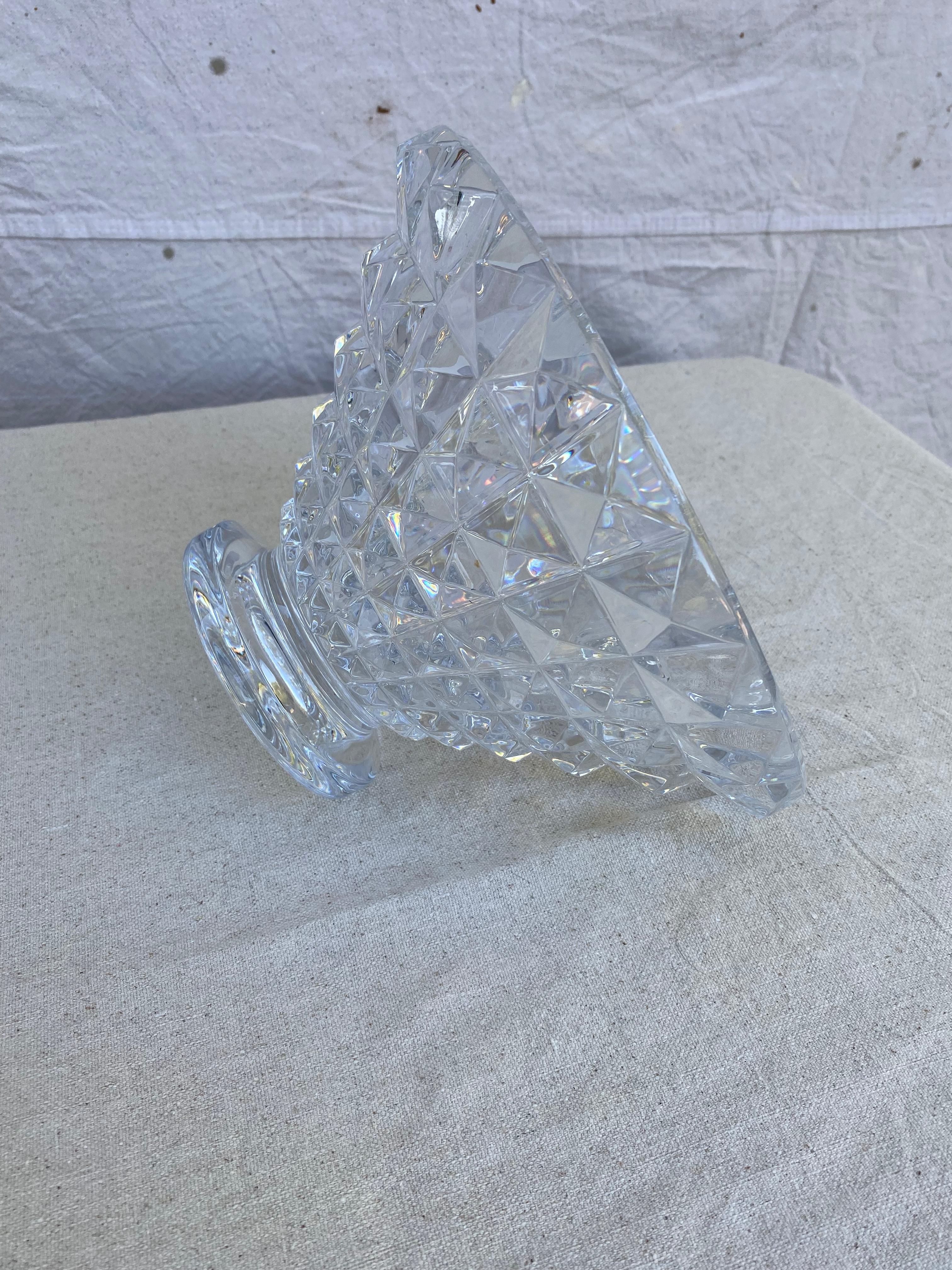 Vintage Geometric Cut Patterns Crystal Bowl For Sale at 1stDibs ...