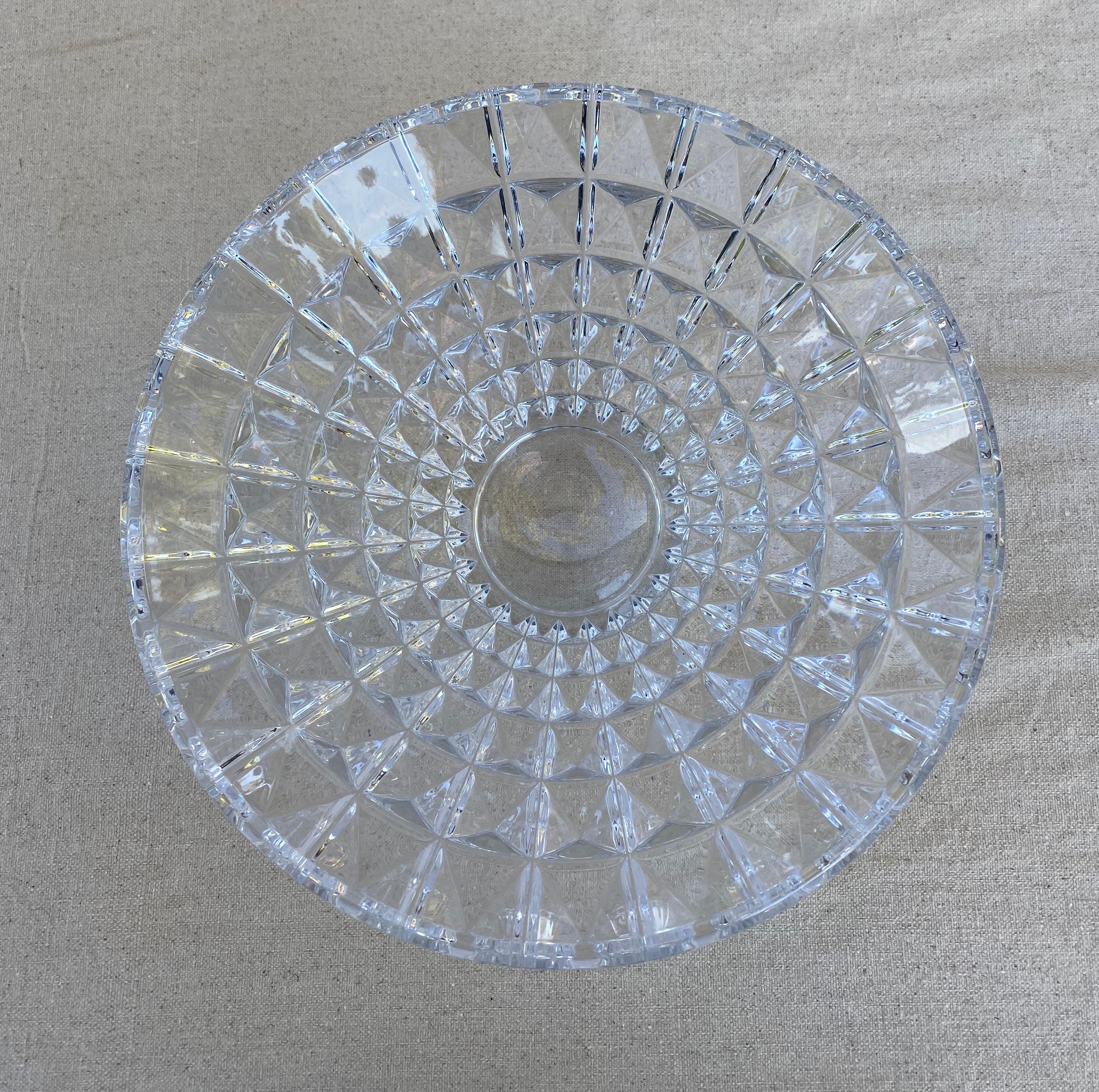 Vintage Geometric Cut Patterns Crystal Bowl For Sale at 1stDibs ...