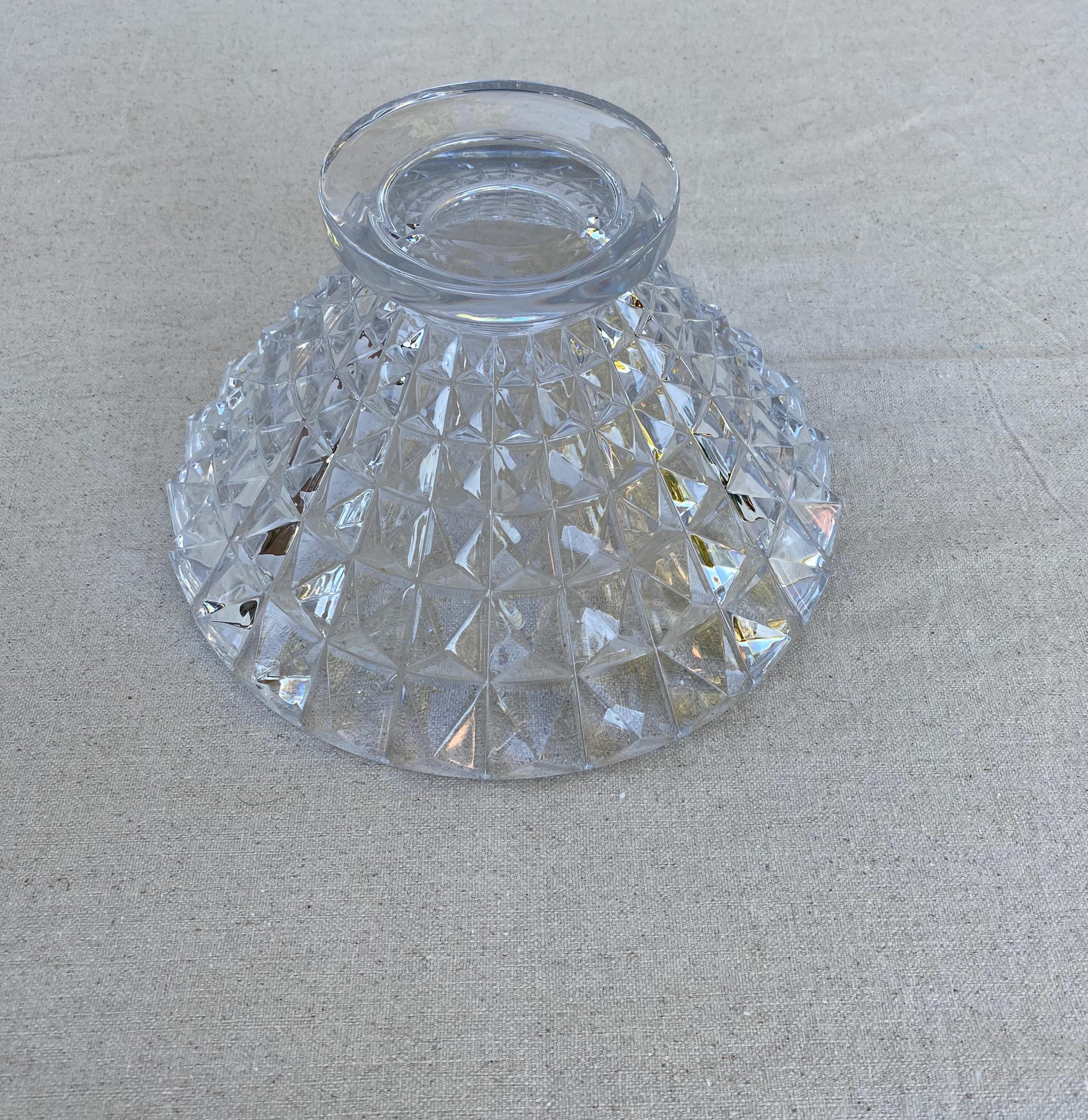 Vintage Geometric Cut Patterns Crystal Bowl For Sale at 1stDibs ...