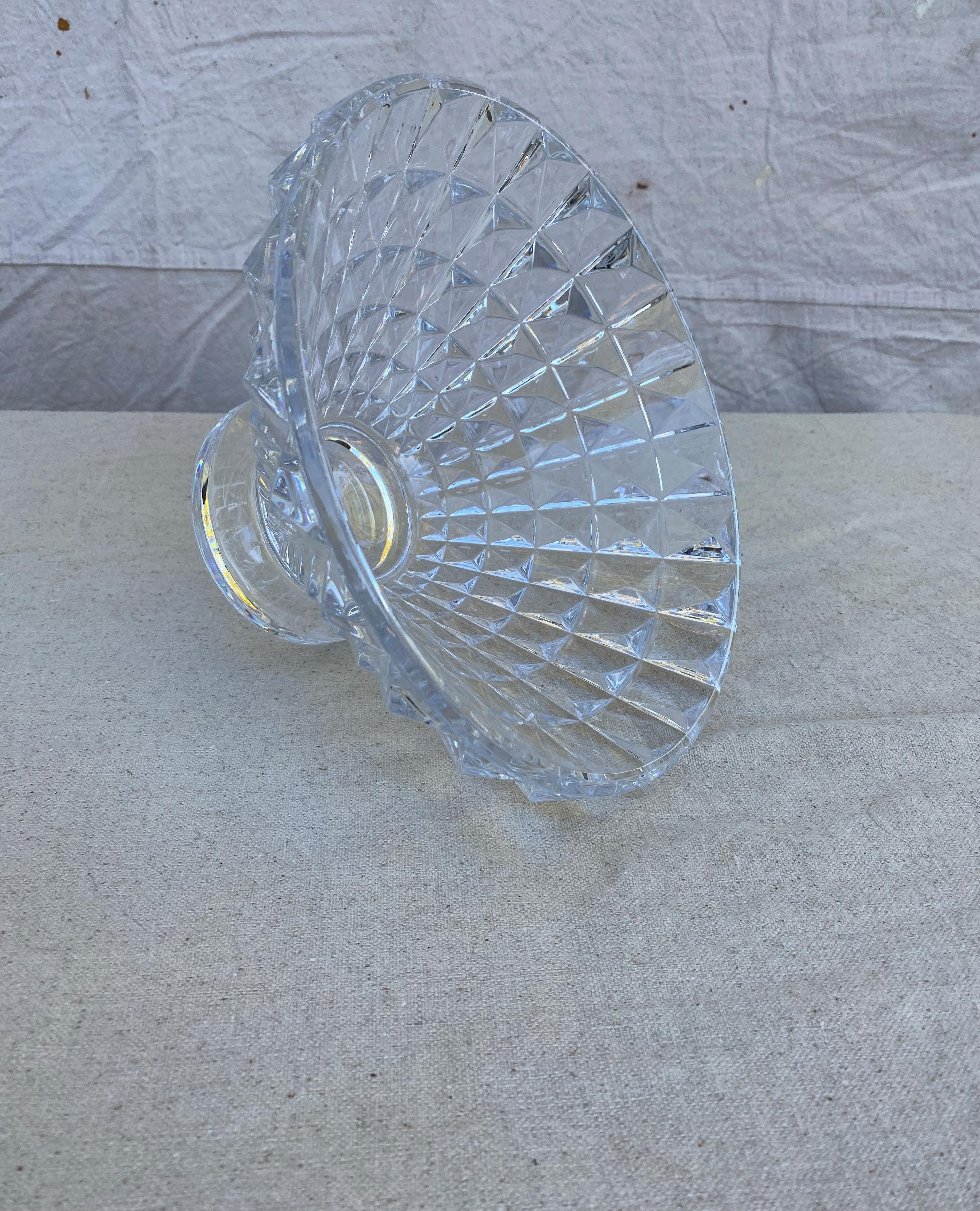 Vintage Geometric Cut Patterns Crystal Bowl For Sale at 1stDibs ...