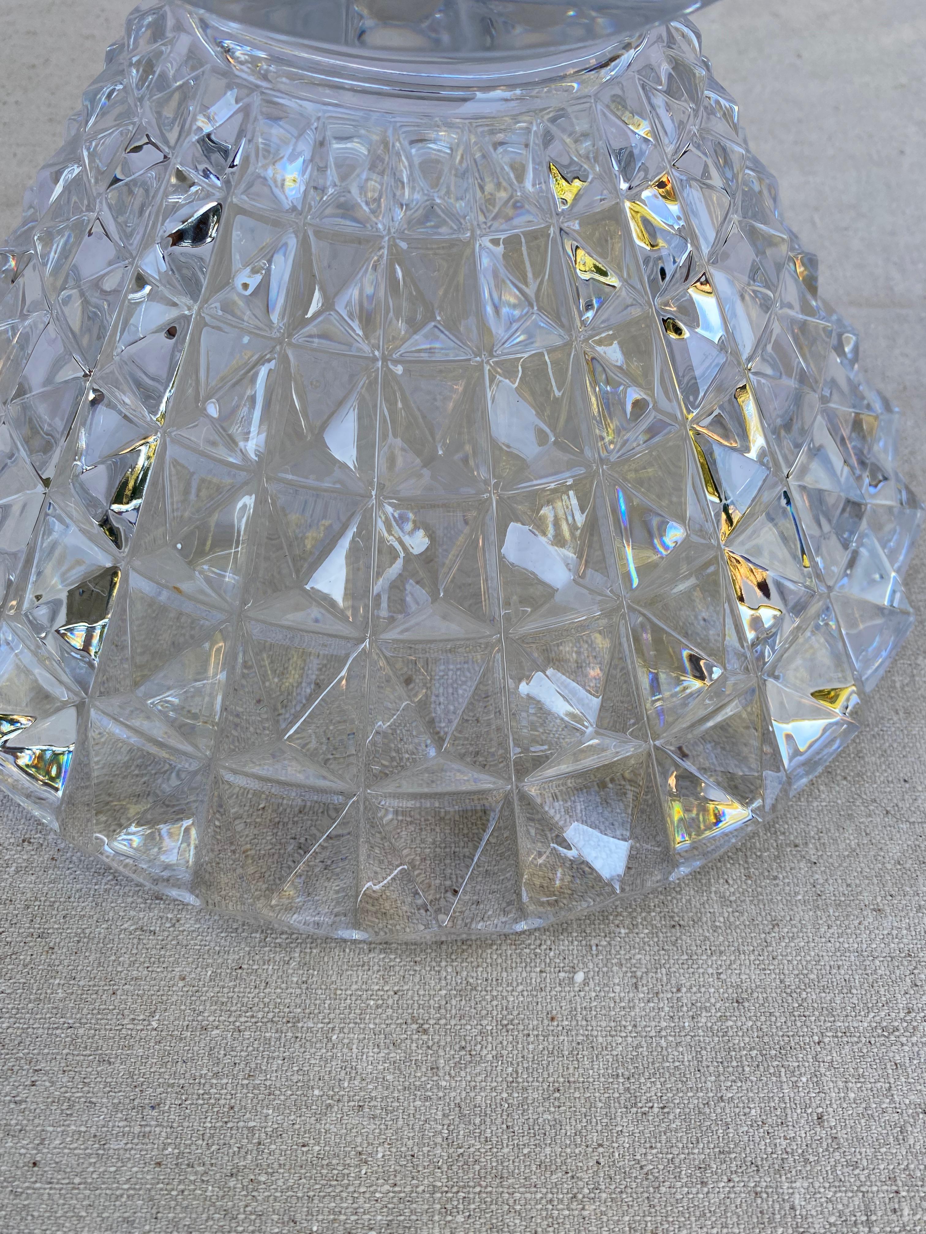 Vintage Geometric Cut Patterns Crystal Bowl For Sale at 1stDibs ...