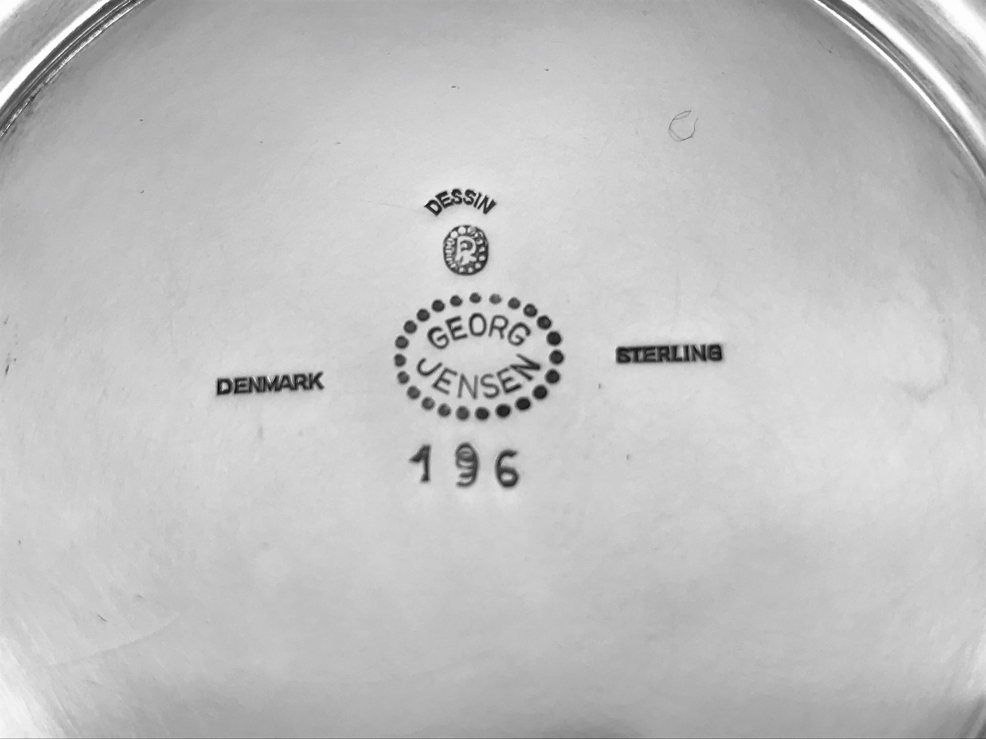 Vintage Georg Jensen Bowl 196 by Johan Rohde For Sale at 1stDibs