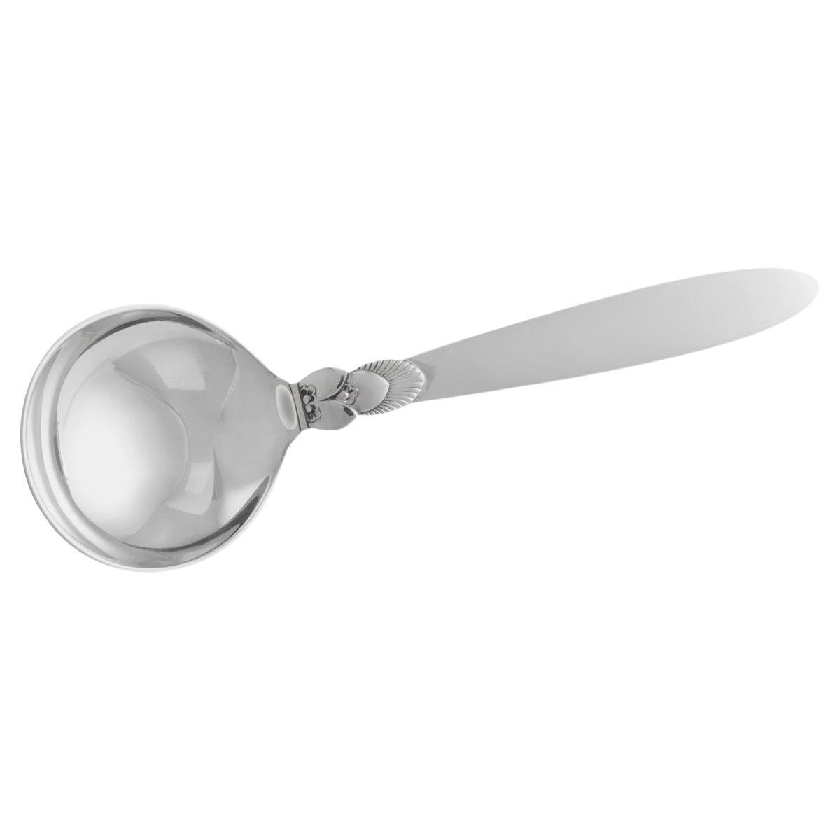 Vintage Georg Jensen Cactus Bouillon Spoon 053 For Sale at 1stDibs